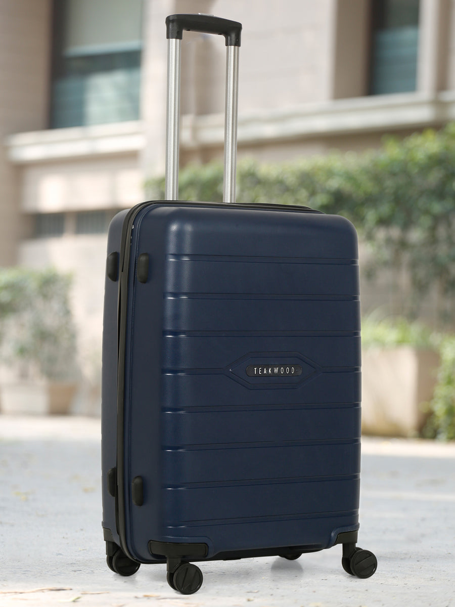 Teakwood Leathers Textured Hard-Sided Medium Trolley