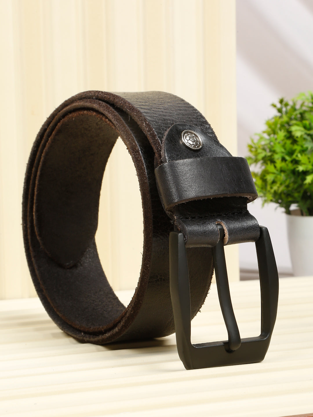 Men Classic Black Leather Casual belt – Teakwood Leathers
