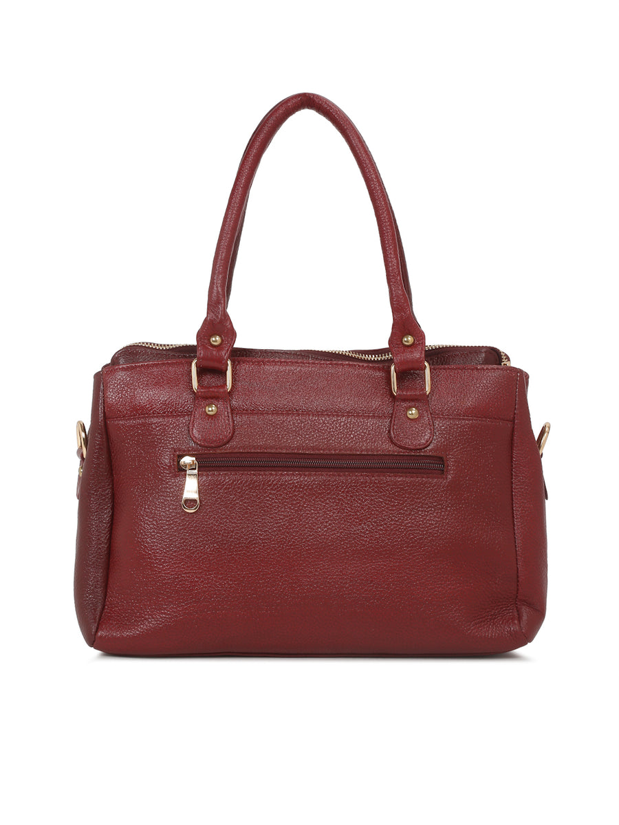 Women Red Texture Leather Handheld Bag – Teakwood Leathers