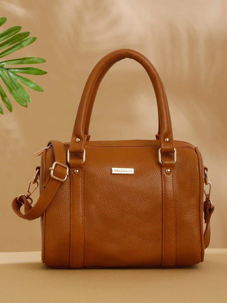 Women Mango Texture Leather Structured Bag – Teakwood Leathers