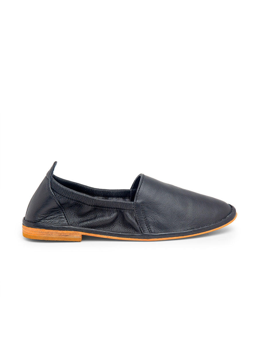 Teakwood Men Blue Leather Mojaris||Men's Blue Traditional Leather Moja ...