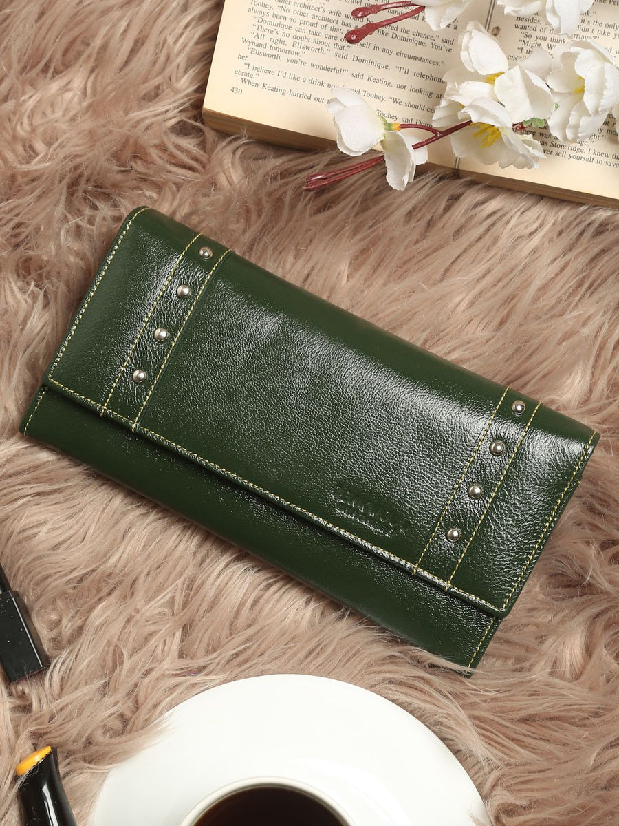 Teakwood Genuine Leather Green Color Wallet – Teakwood Leathers