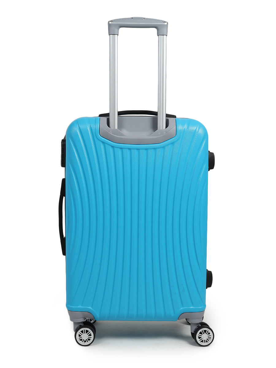 Unisex Cyan Small Trolley Suitcase (Small) – Teakwood Leathers