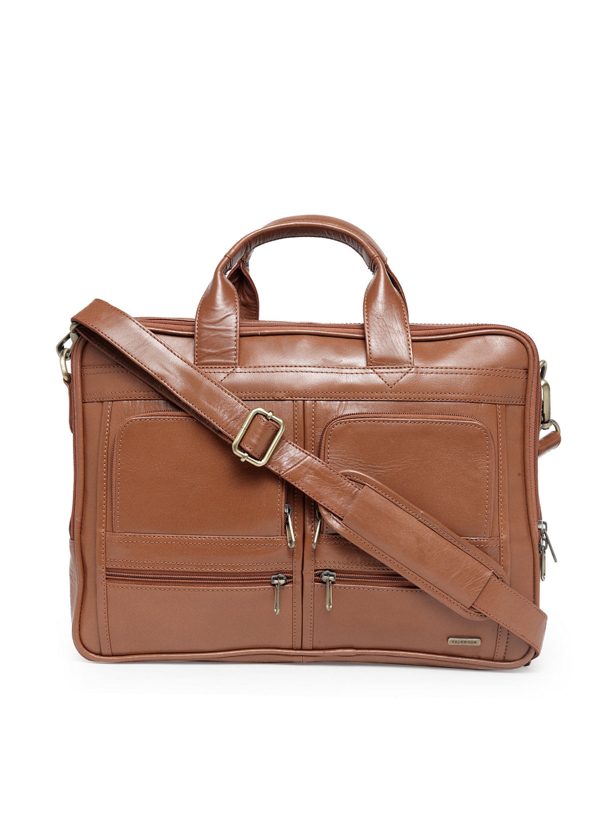 Teakwood Genuine Leather Laptop Bag - Tan – Teakwood Leathers