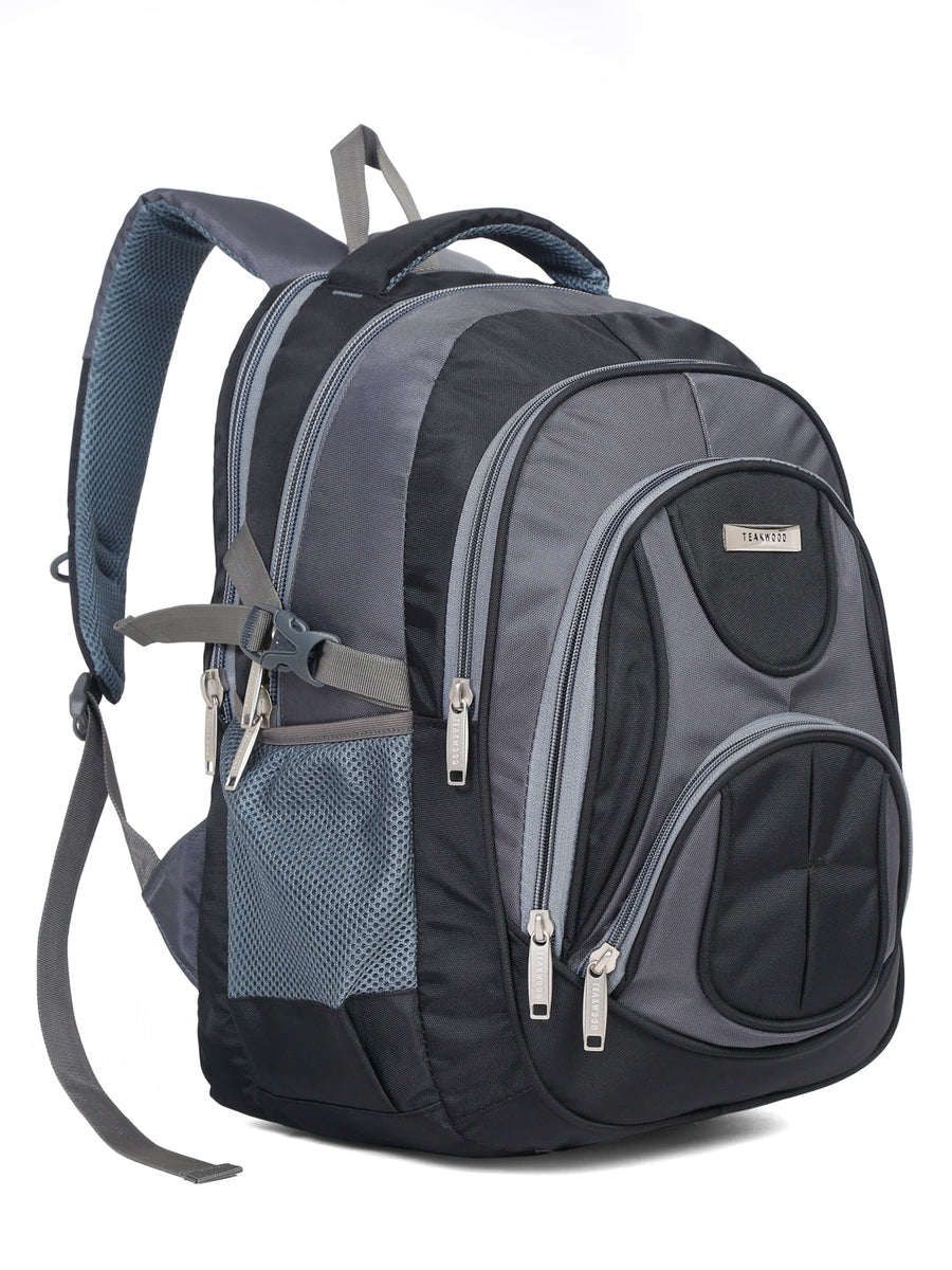 Teakwood Leather Unisex Solid Black 34L Medium Backpack – Teakwood Leathers