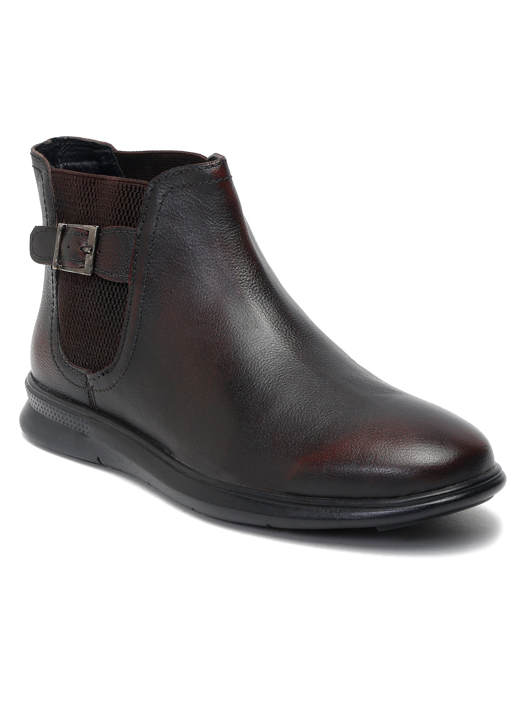 Teakwood Leather Men Solid Single Monk Chelsea Boots – Teakwood Leathers