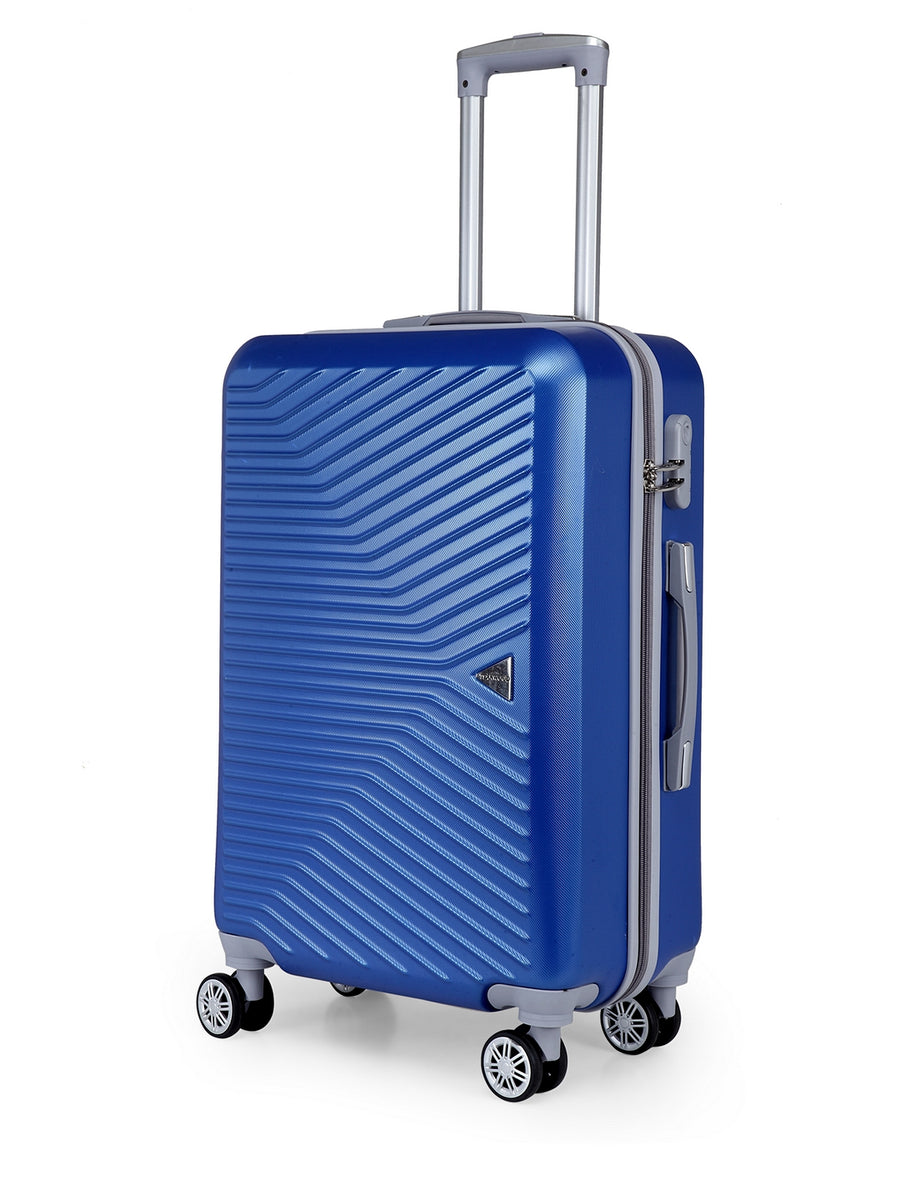 Teakwood Unisex Blue Trolley Bag - Medium – Teakwood Leathers